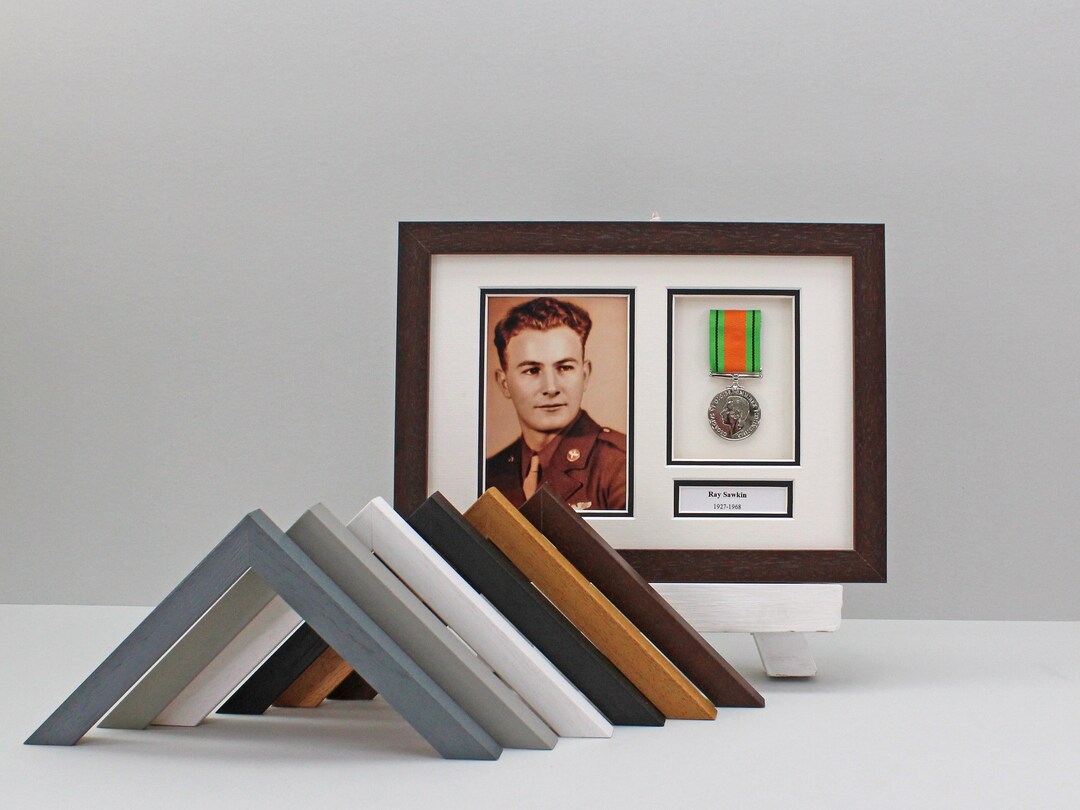 Personalised Military and Service Medal Display Frame for One Medal and ...