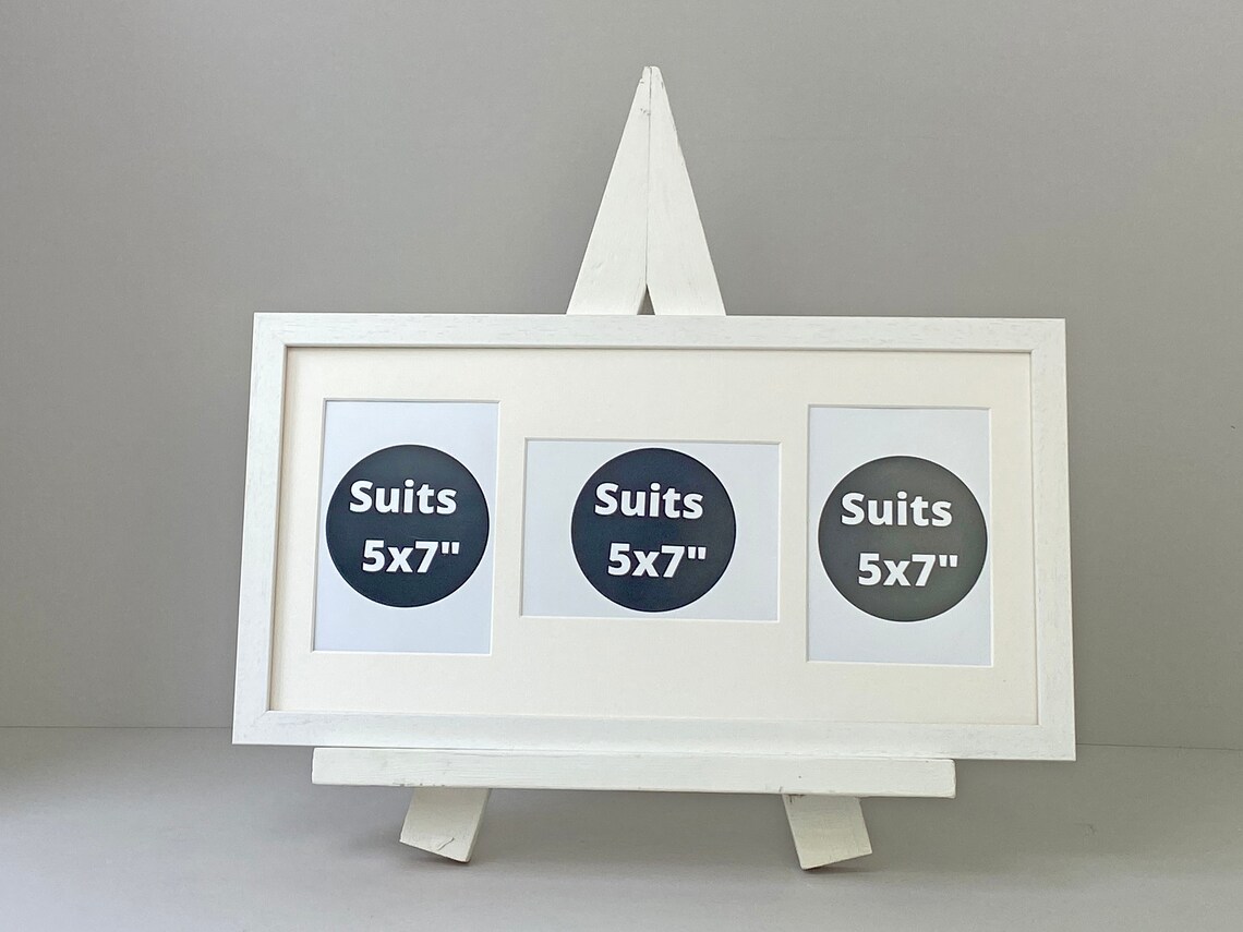 Multi Aperture Photo Frame. Holds Three 5x7 Photos. | Etsy UK
