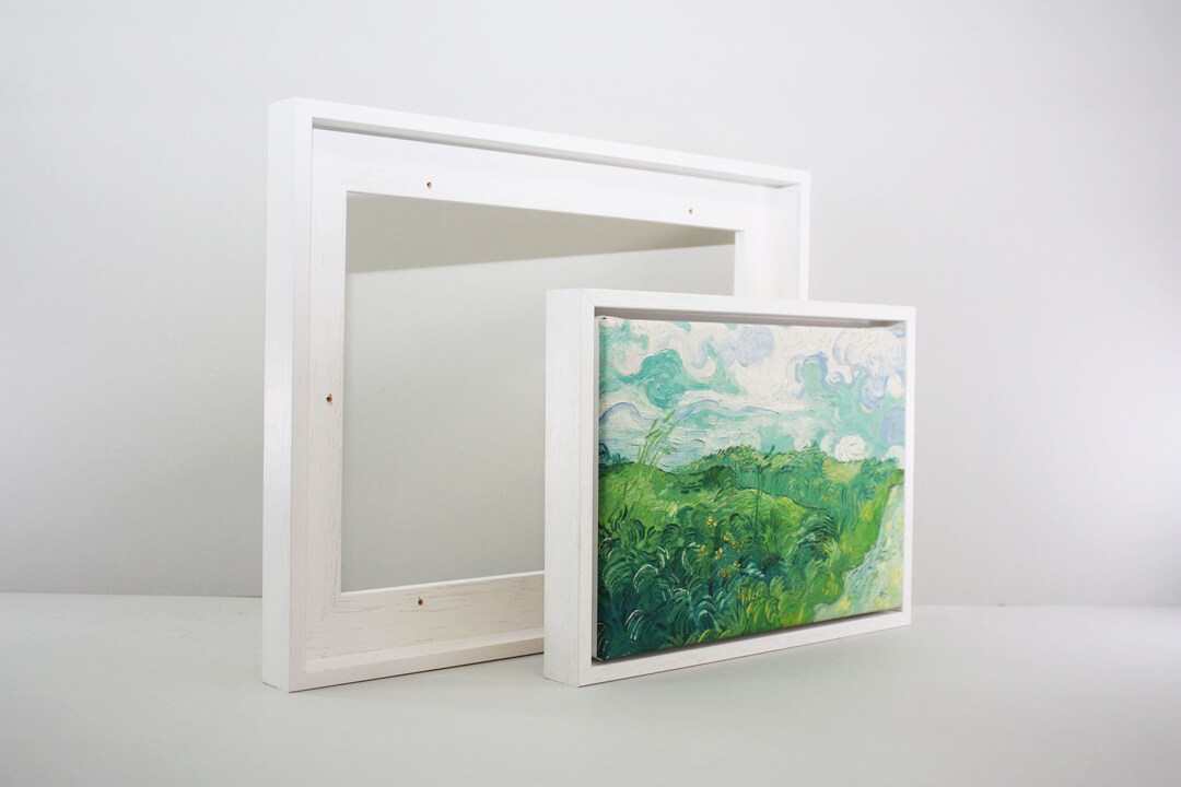 White - 22mm Deep Wooden Tray Frame for Canvas. Standard Sizes ...