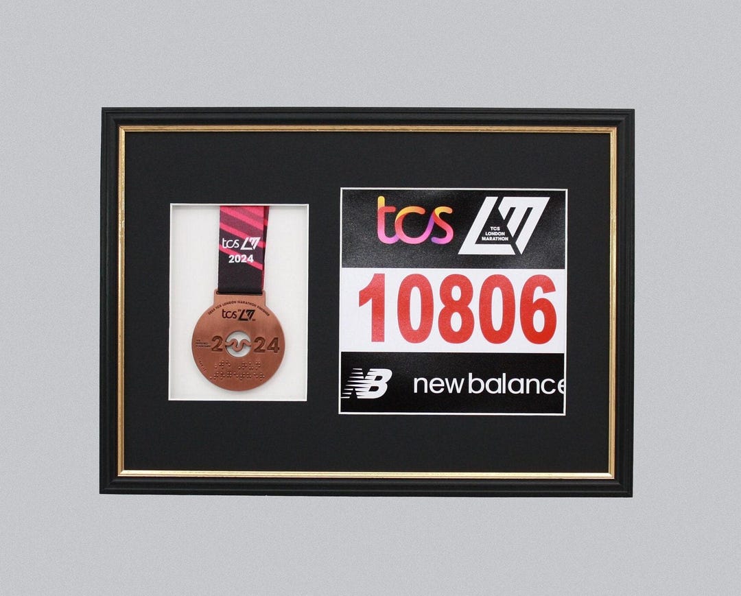 Marathon Medal Display Frame. Designed to Showcase a Running Medal and ...