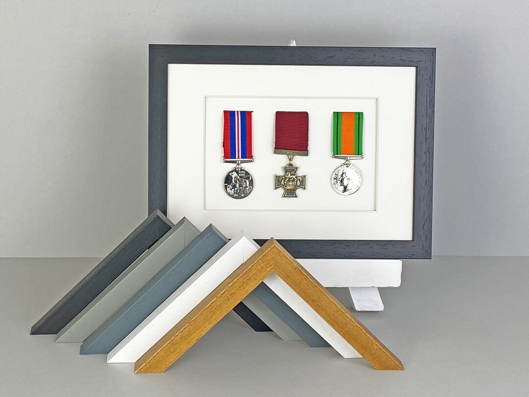 Military and Service Medal Display Frame for Three Medals. A4. Handmade ...