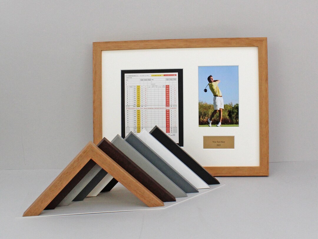 Personalised Golf Score Card Display Frame, With 6x4" Photo. 30x40cm ...