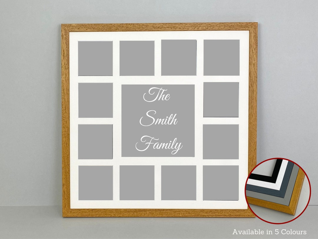 Personalised Multi Aperture Frame. One 8x8" Aperture for Text and ...