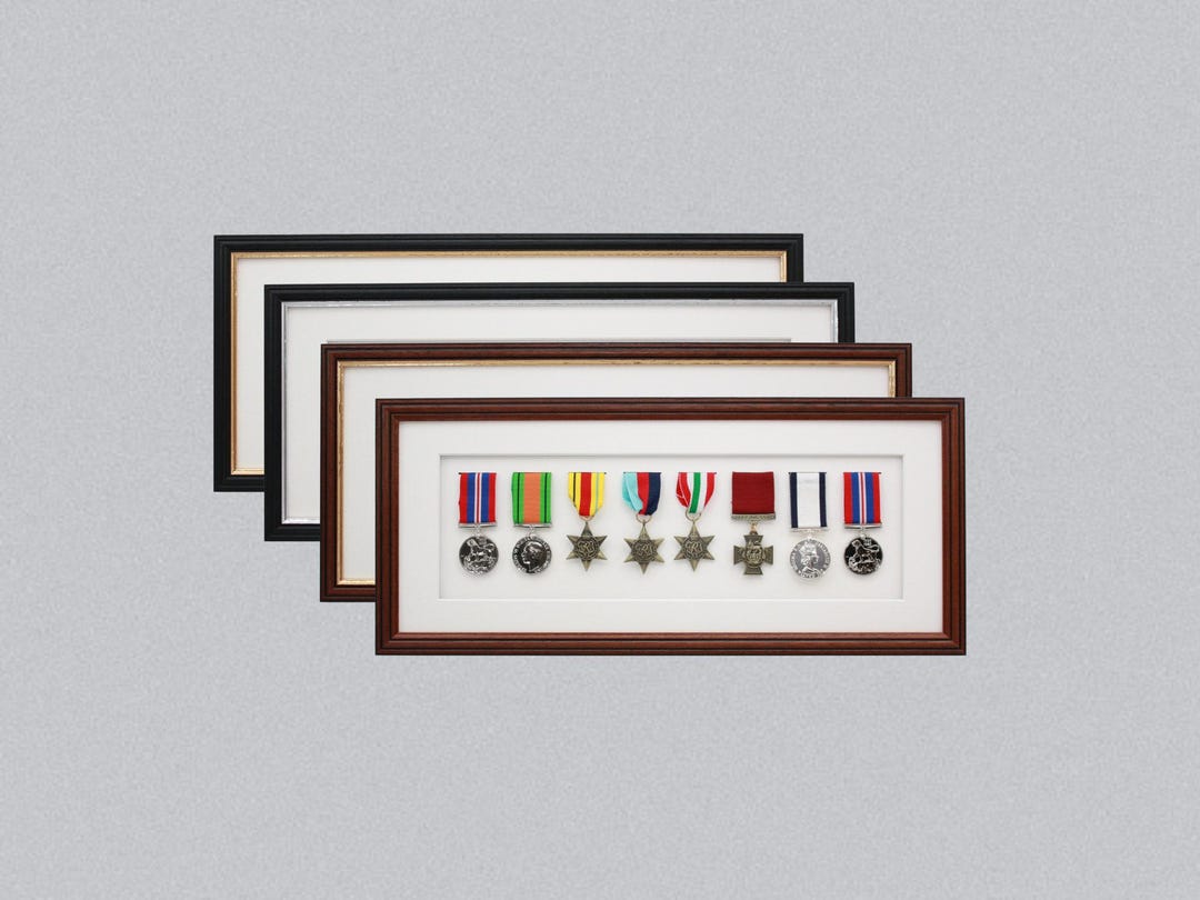 Military and Service Medal Display Frame for Eight Medals. 20x50cm ...
