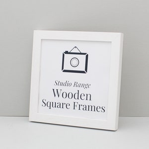 White Square Wooden Frames Studio Range. Standard Size Frames Optional ...