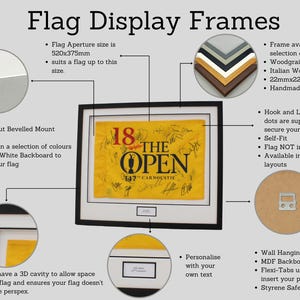 Flag Display Frame. Frame Size: 45.5x60cm. Perfect for Golf Flags and ...