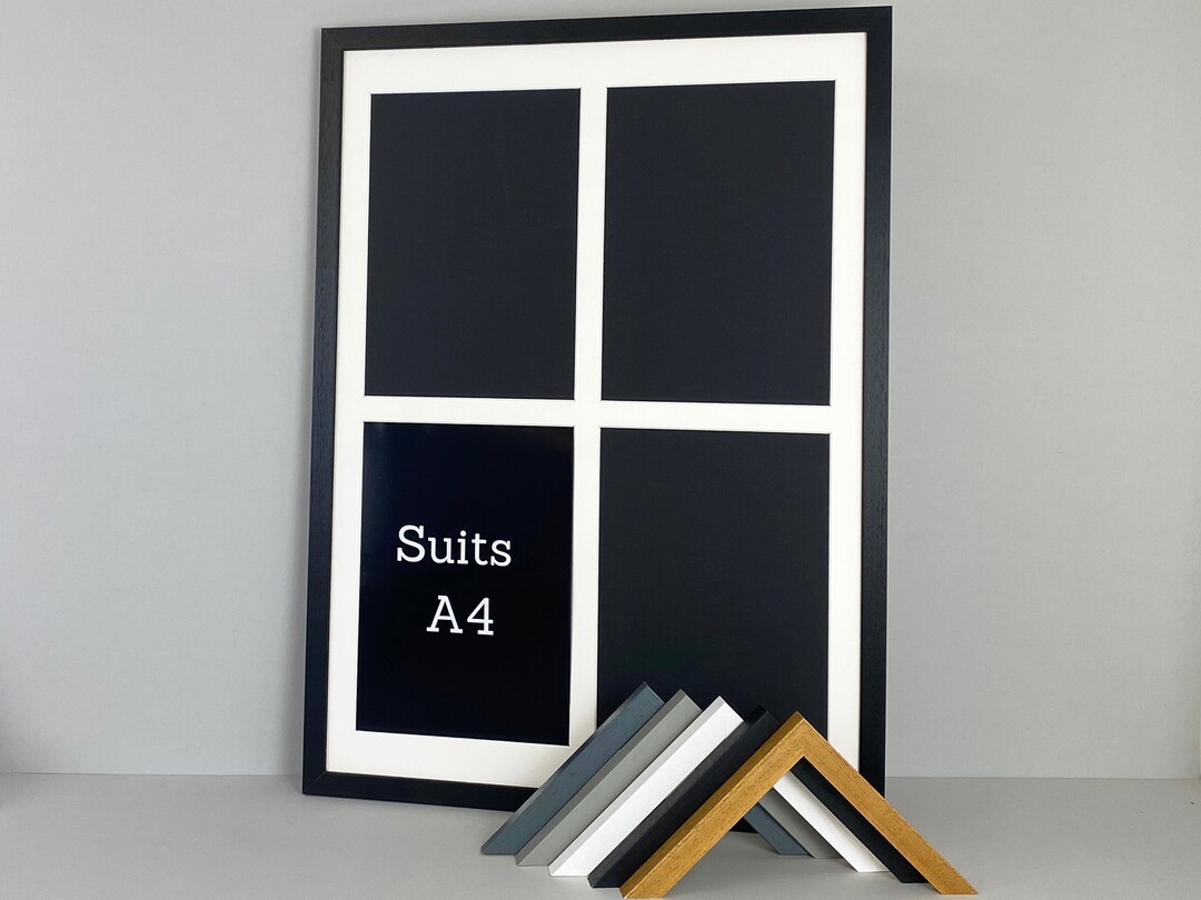 Suits Four A4 (21x29.7cm) Sized Photos. 50x70cm. Wooden Collage Photo ...