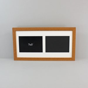 Multi Aperture Photo Frame. Holds Two 5x7" Photos. 20x40cm. Wooden ...