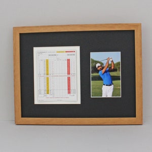 Golf Score Card Display Frame, With 6x4 Photo. 30x40cm Frame Score Card ...