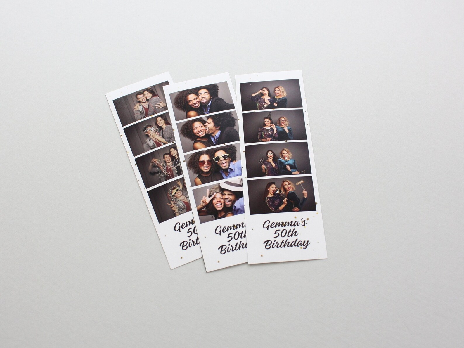 Photo Booth Strip Floating Frame - 3 Photo Booth Strips - Floating ...
