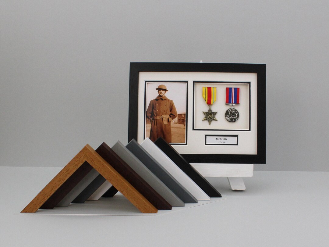 Personalised Military and Service Medal Display Frame for Two Medals ...