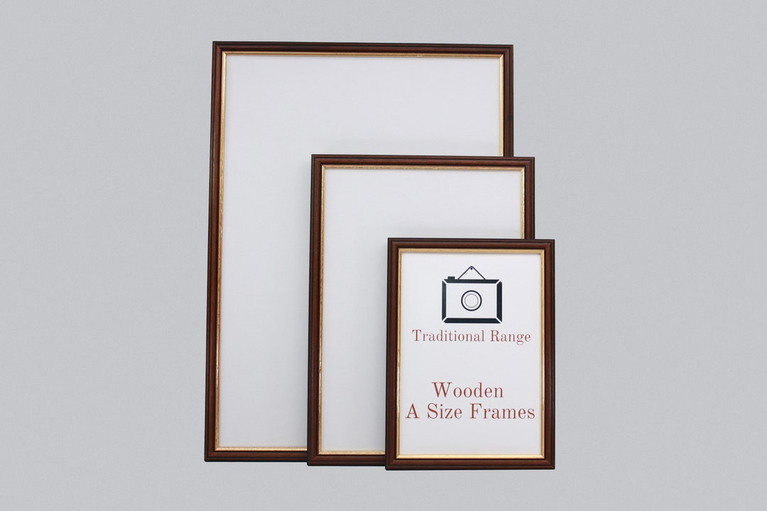 Mahogany With Gold Trim - A Sized Frames - Traditional Range. Standard ...