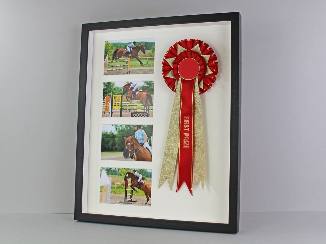 Rosette Display Frame. 40x50. Suits a Rosette and Four 6x4 Photographs ...