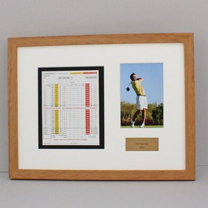 Personalised Golf Score Card Display Frame, With 6x4 Photo. 30x40cm ...
