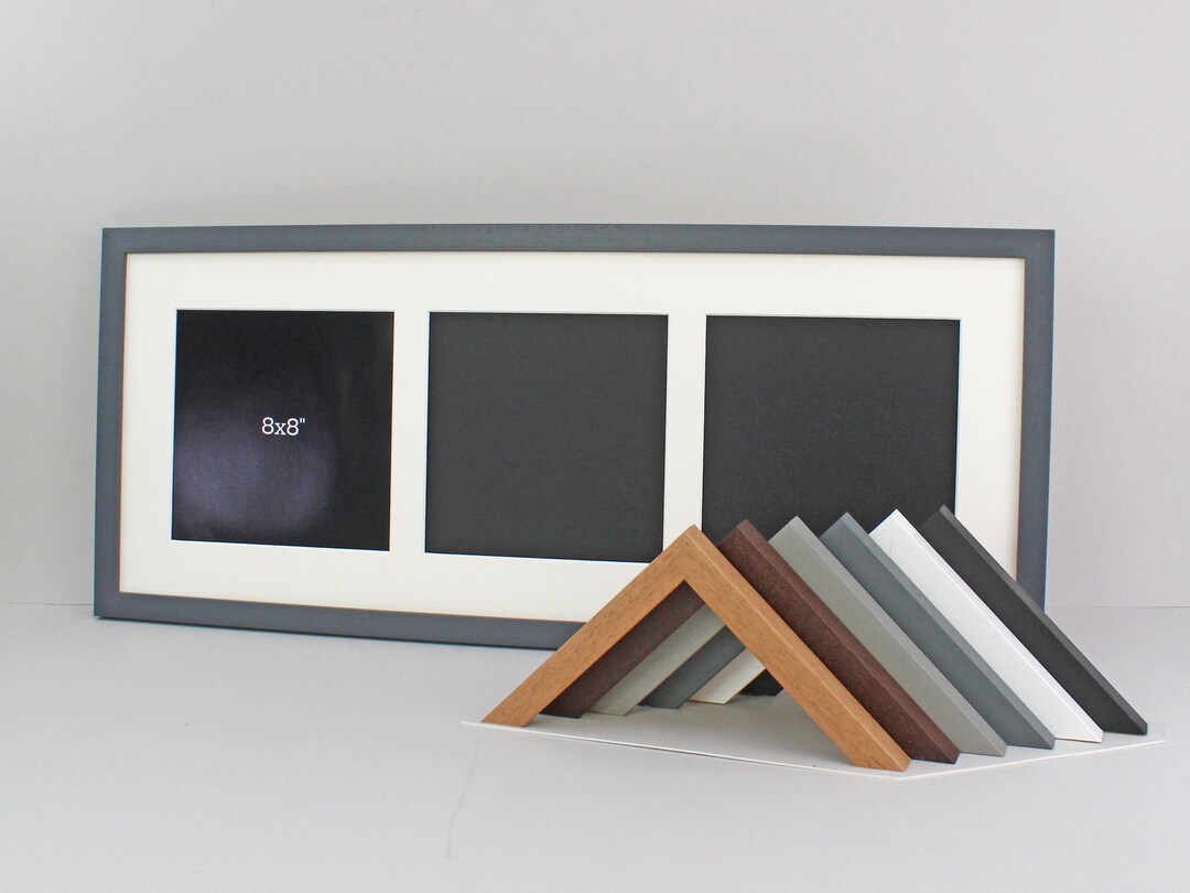 Multi Aperture Frame. Suits Three 8x8" Photos. 30x75cm. Portrait or ...