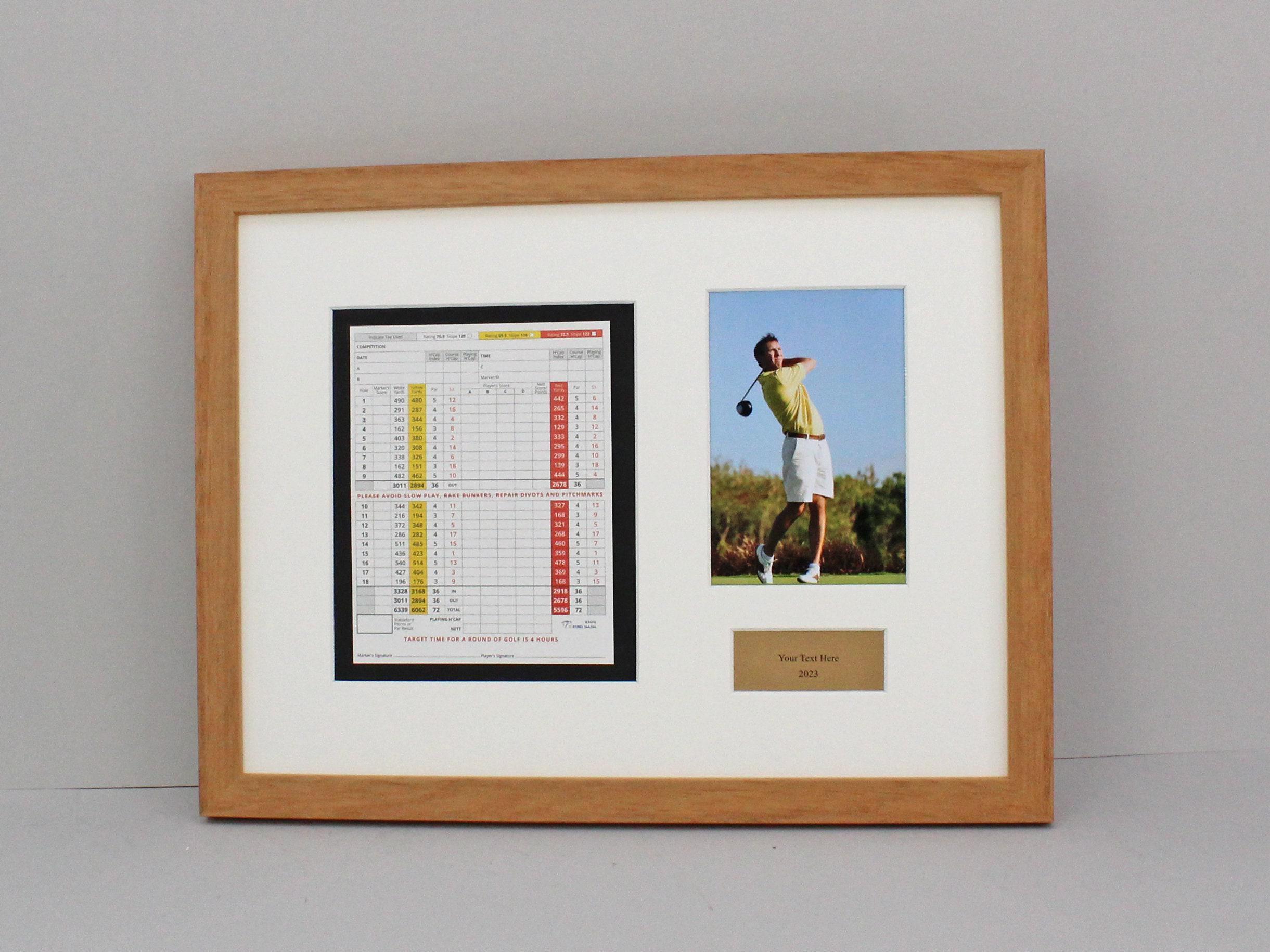 Personalised Golf Score Card Display Frame, With 6x4" Photo. 30x40cm ...