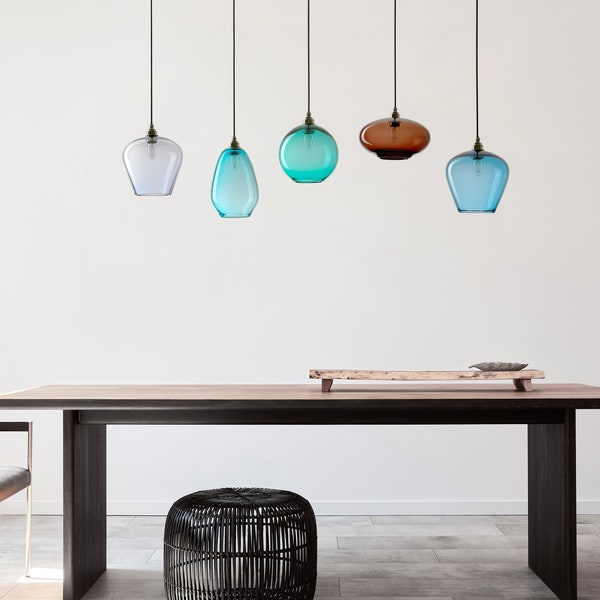 Blown Glass Pendant Light - Etsy