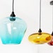 Colored Glass Pendant Lights. Kitchen Pendant Lighting. Lights | Etsy