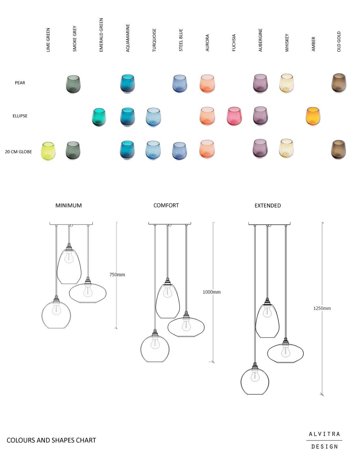 Hand Blown Glass Pendant Lights. Mid Century Modern Lighting. - Etsy