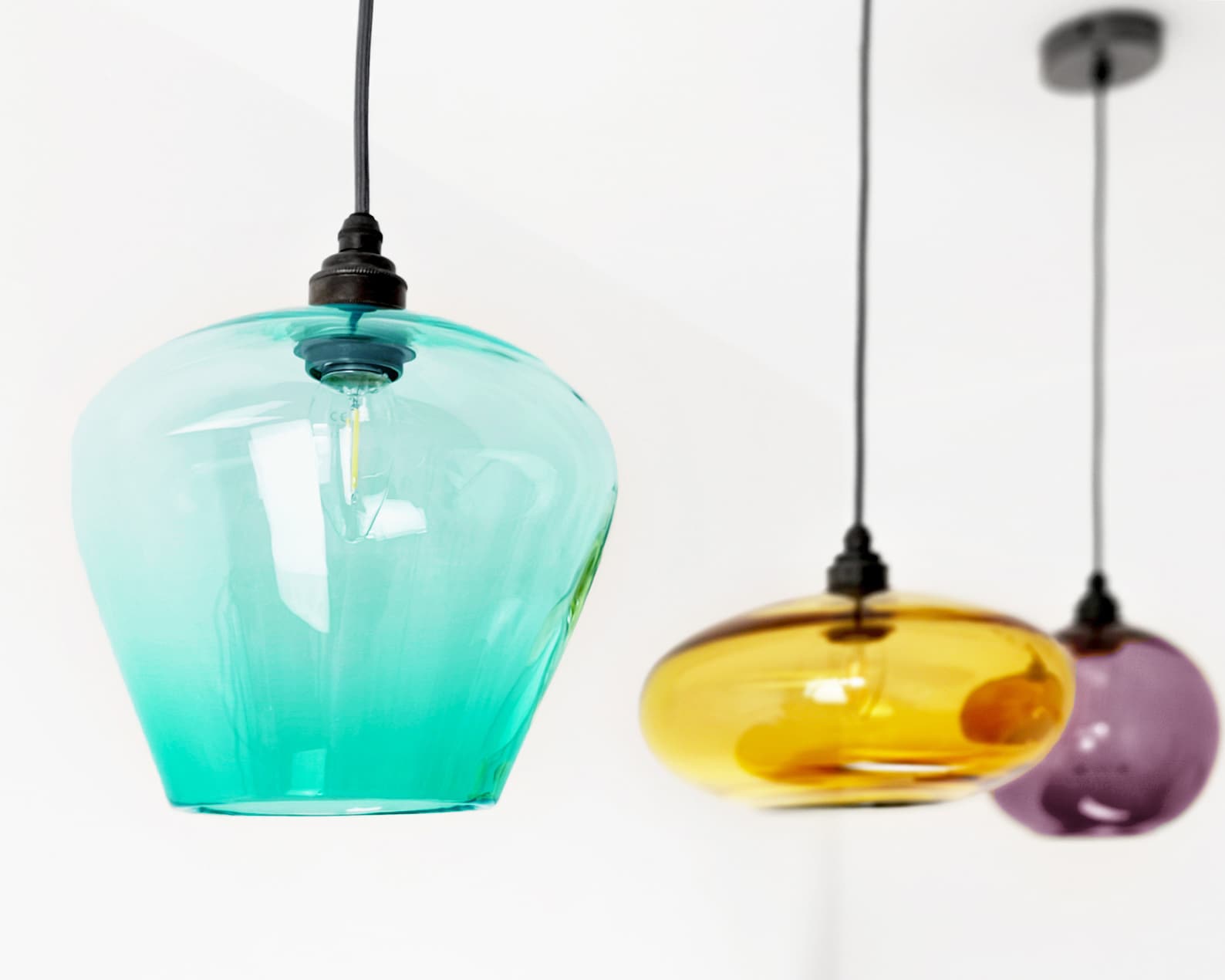 Colored Glass Pendant Lights. Kitchen Pendant Lighting. Lights - Etsy