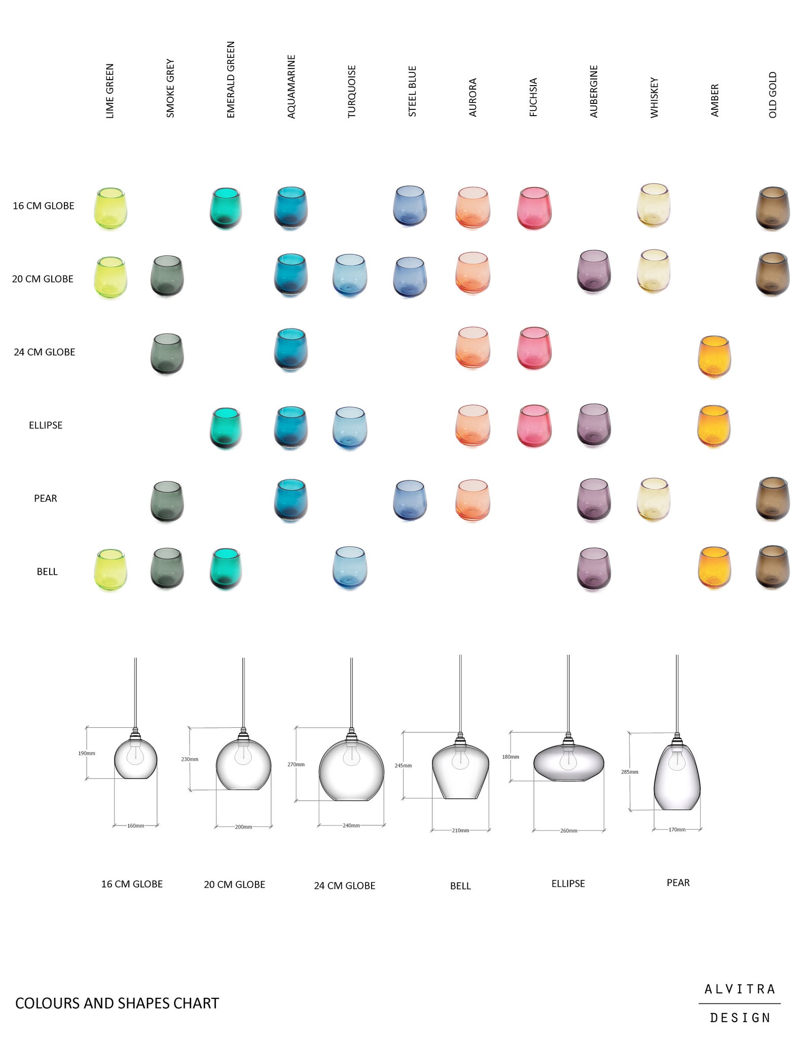 Coloured Glass Pendant Lights. Hand Blown Glass Pendants. - Etsy