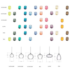 Coloured Glass Pendant Lights. Hand Blown Glass Pendants. Kitchen ...