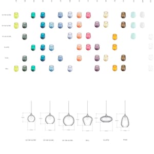 Dining Room Chandelier. Hand Blown Glass Pendant Lights. Custom Light ...