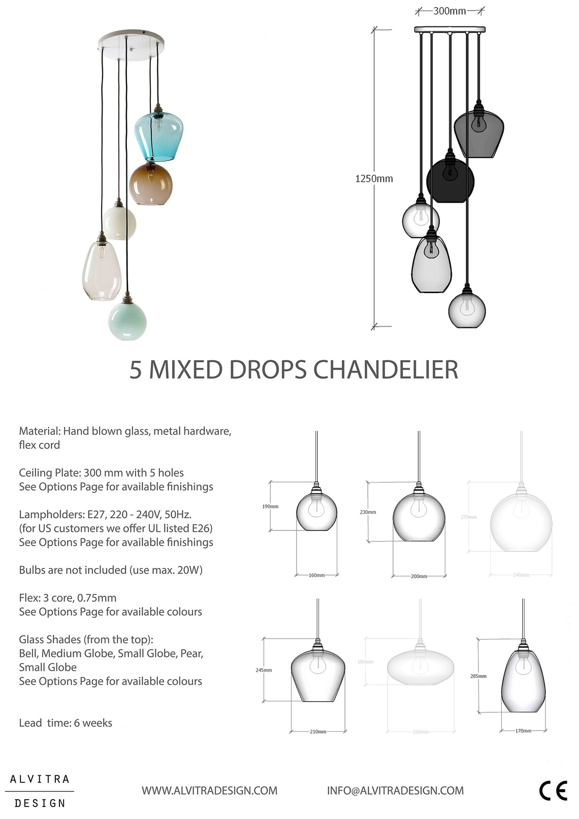 Multi Pendant Chandelier. Custom Blown Glass Chandeliers. Multi ...