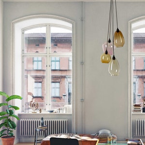 Modern Hand Blown Glass Cluster. Hand Blown Glass Pendant Lights ...