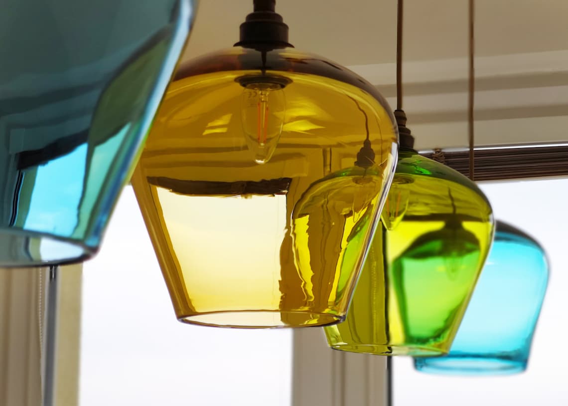 Hand Blown Glass Pendant Lights Kitchen Lighting Modern - Etsy