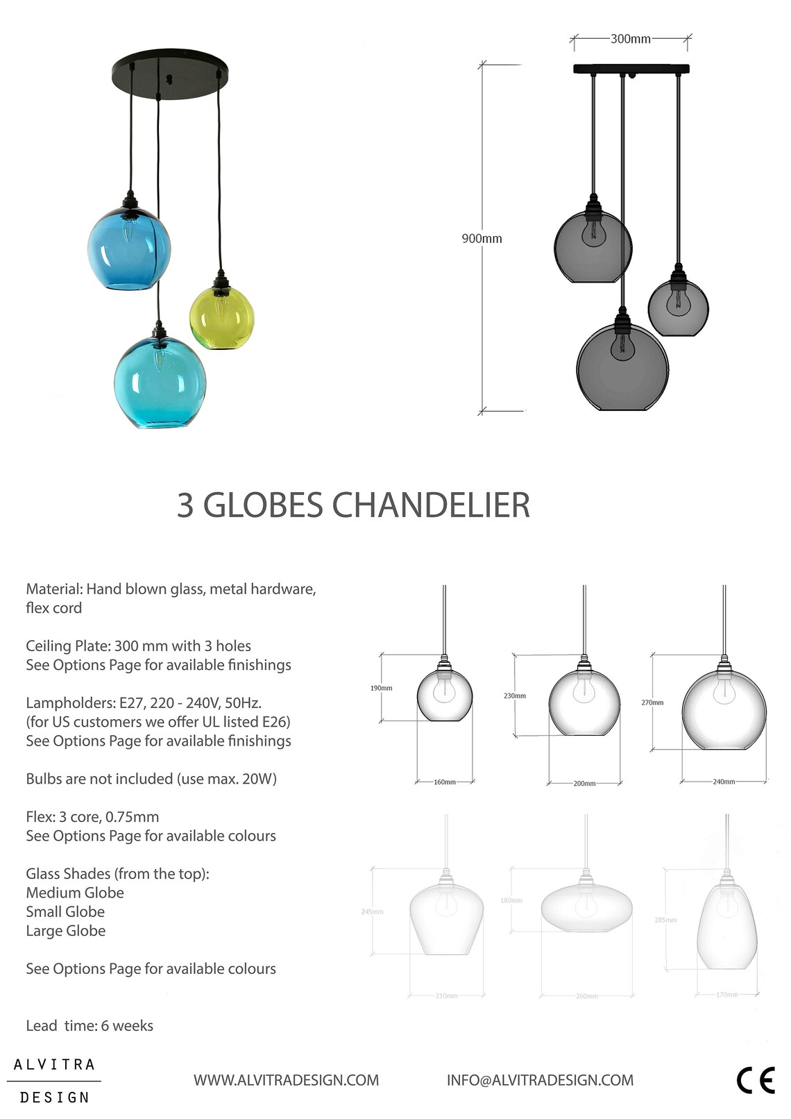 3 Light Pendant. Multi Pendant Chandelier. Multi Coloured - Etsy