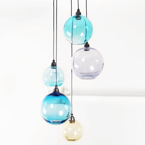 Cluster Pendant Lighting. Hand Blown Glass Pendant Lights. - Etsy UK