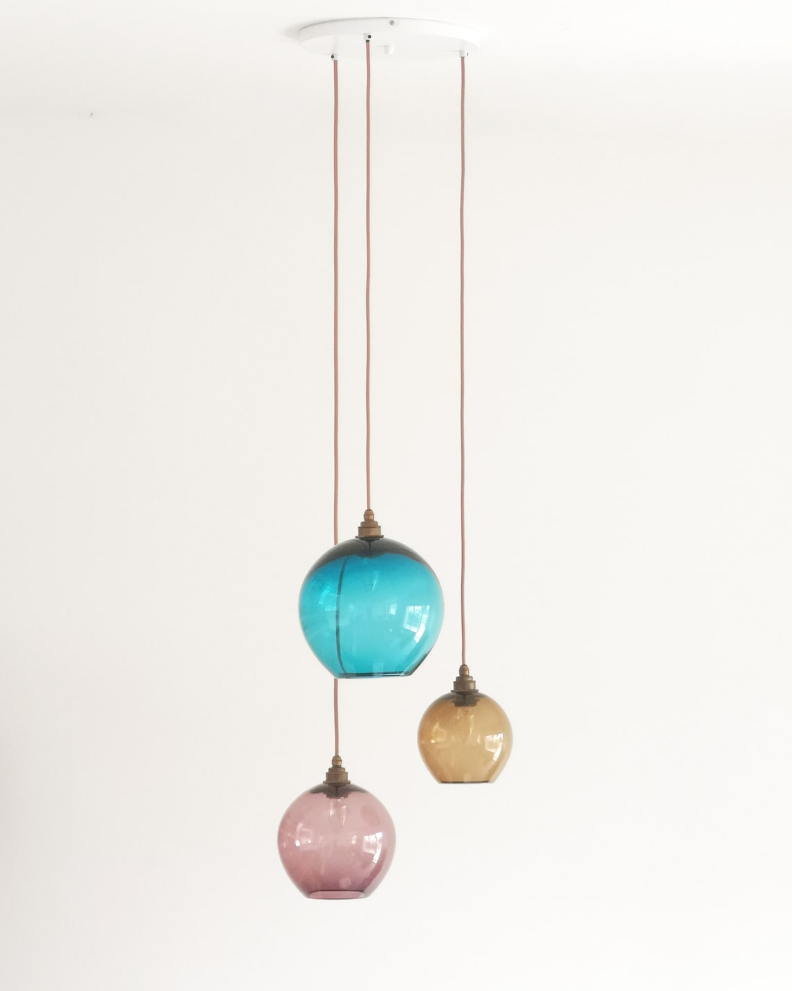 Cluster Pendant Light. Colored Glass Pendant Lights. Lights - Etsy