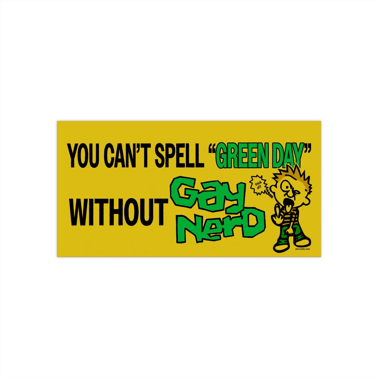 Green Day Gay Nerd Bumper Sticker - Etsy