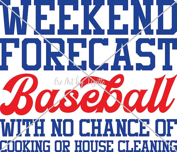 Weekend Forecast: Baseball With No Chance of Cooking or House - Etsy