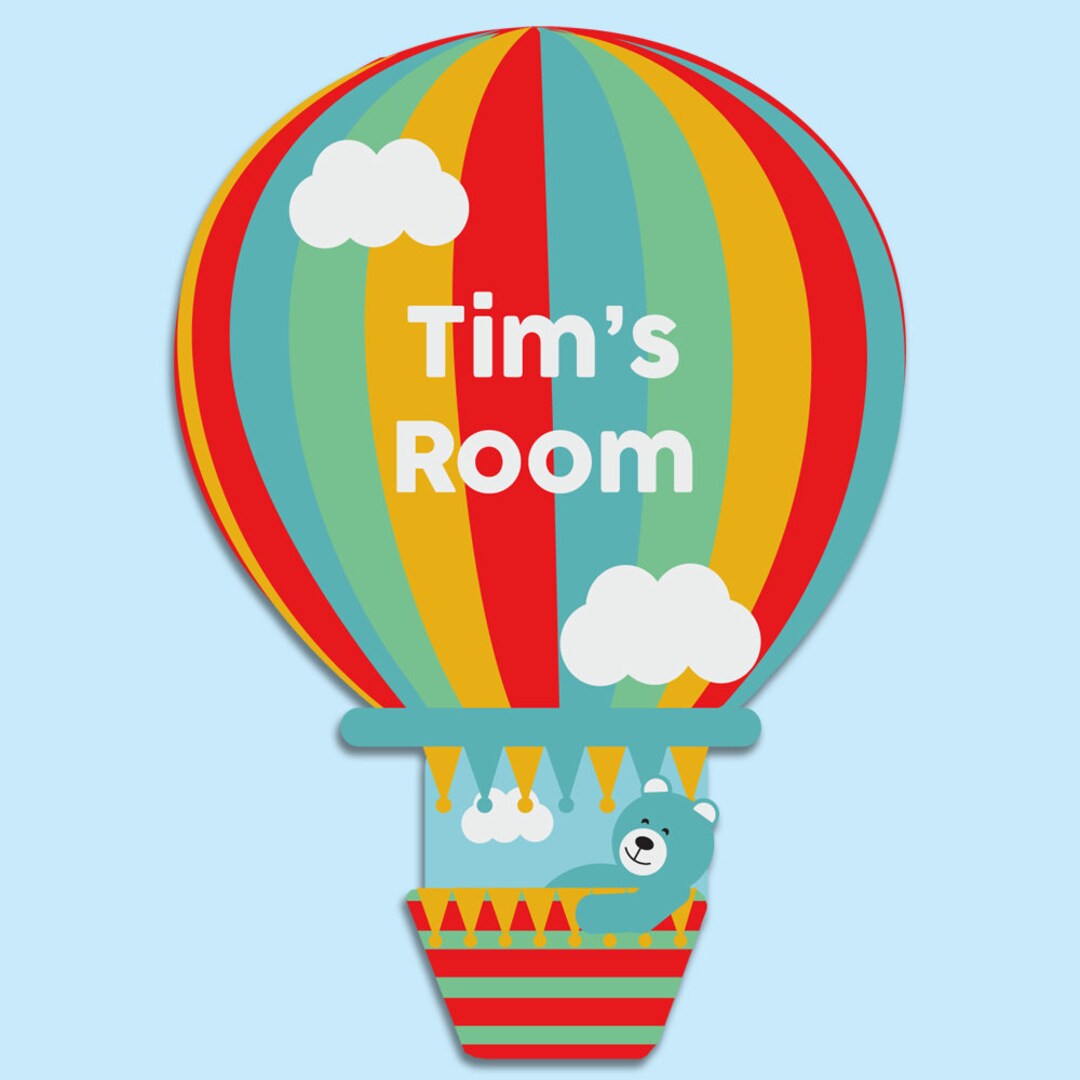 Personalised Hot Air Balloon Door Plaque Hot Air Balloon - Etsy