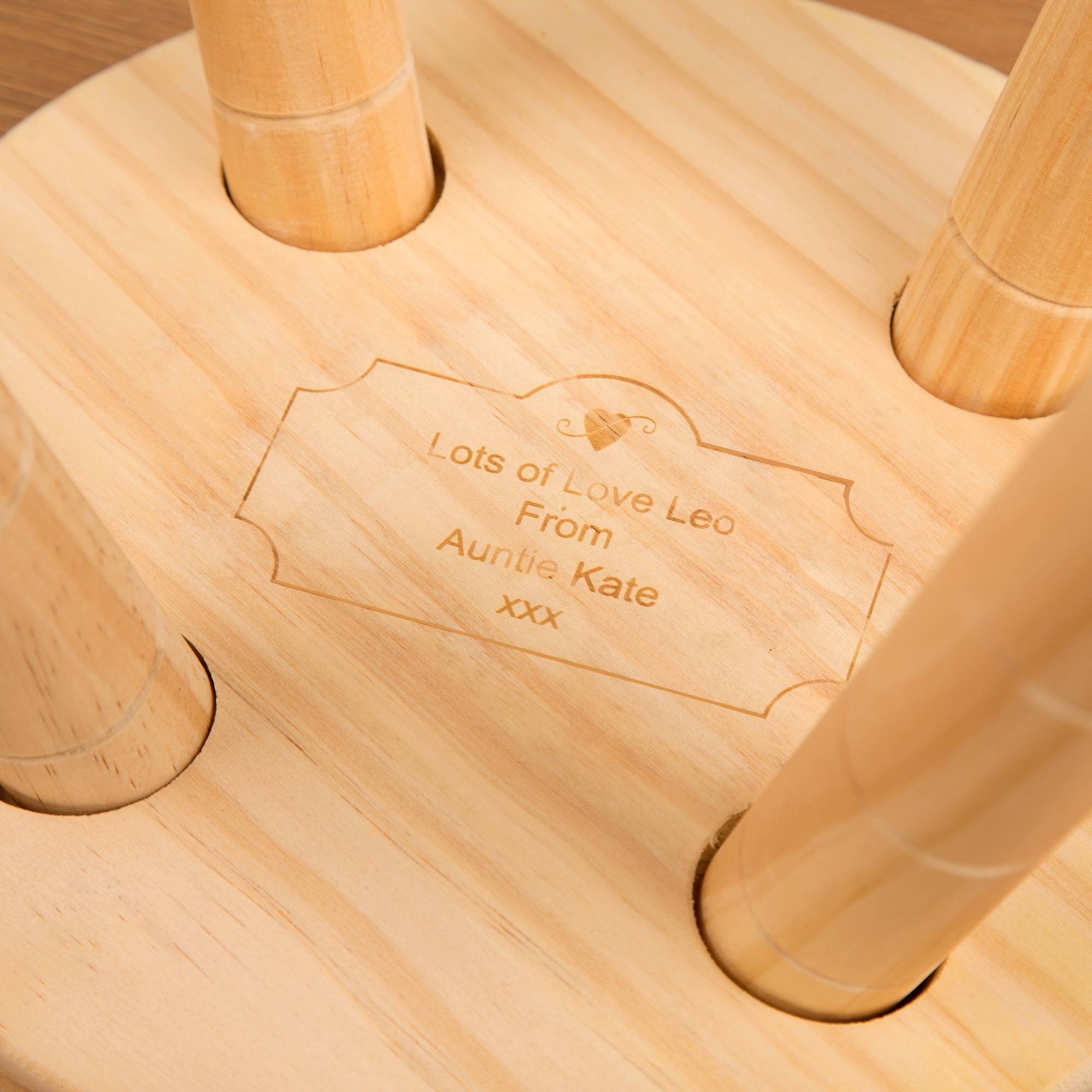 First Birthday Personalised Wooden Stool Laser Engraved - Etsy UK