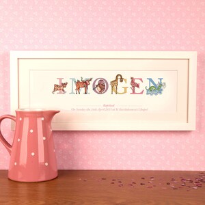 Girls Name Frame. With Hand Illustrated Alphabetical Fonts - Etsy UK