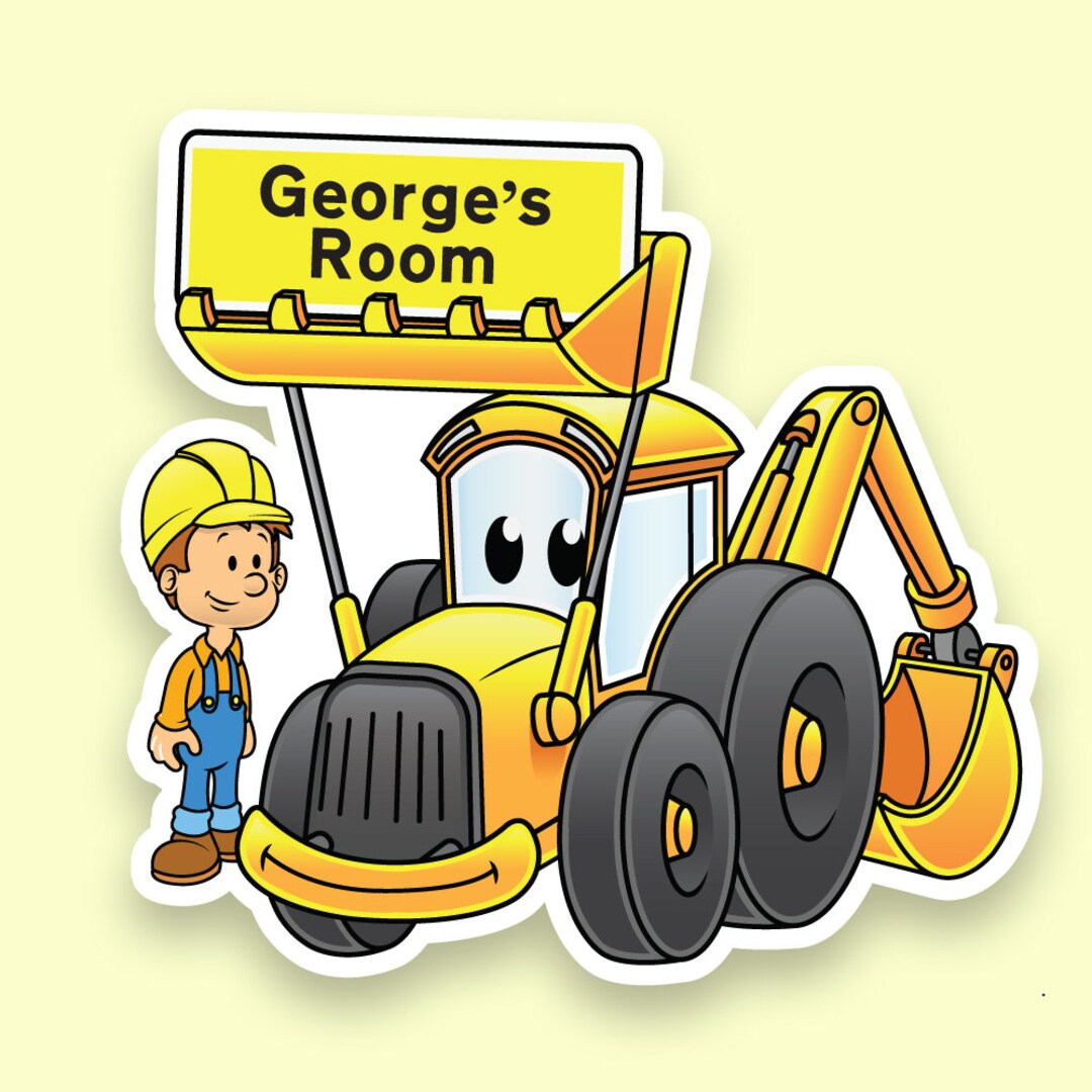 Personalised Digger Door Plaque for Boy's Bedroom Nursery - Etsy