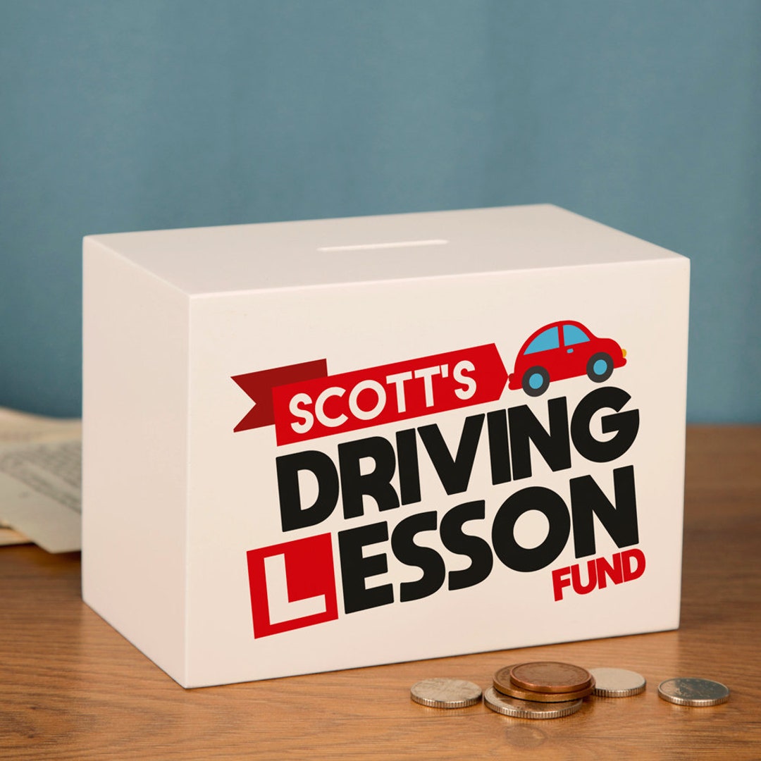 Driving Lessons Savings Box Personalised for Him or Her - Etsy
