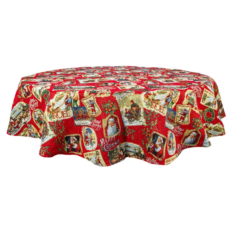 Christmas Tablecloth Round - Etsy