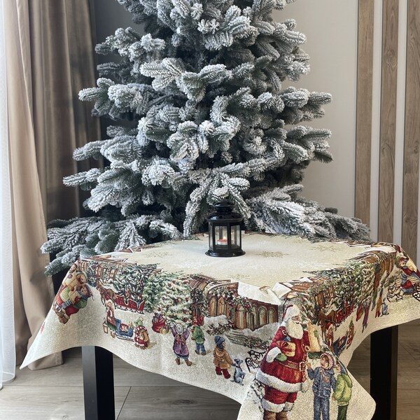 Christmas Tablecloth - Etsy