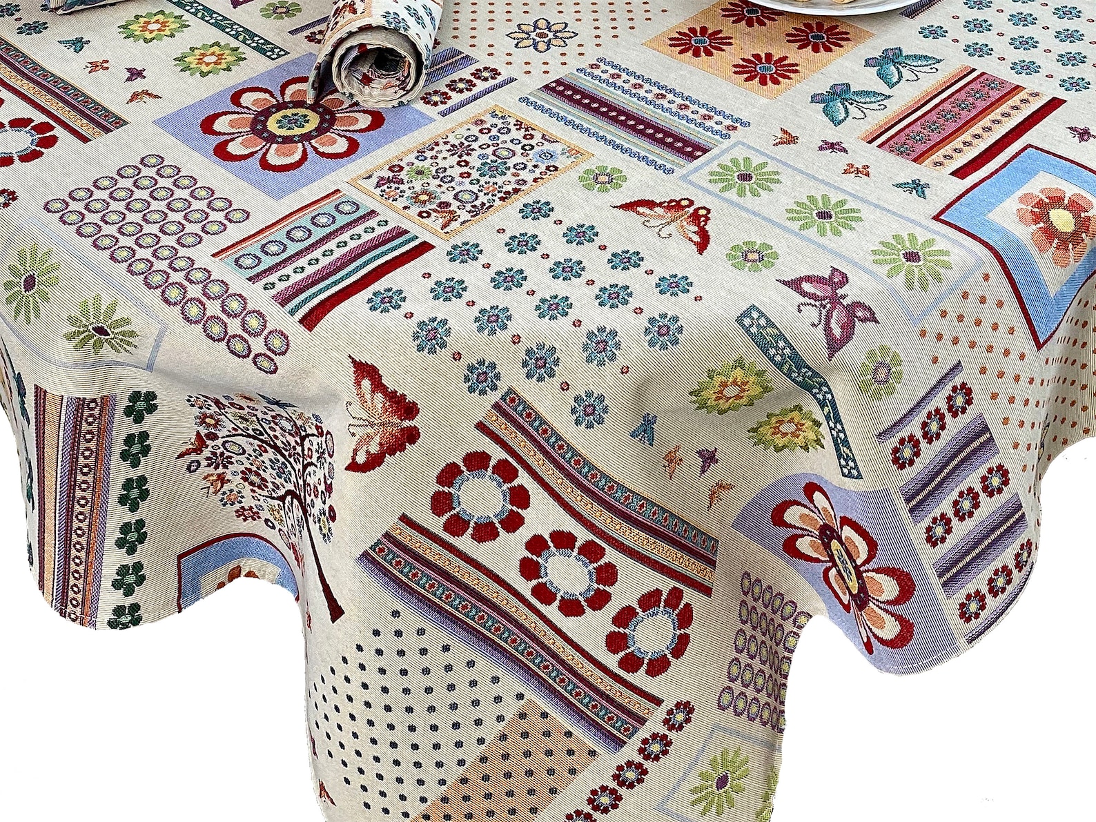 Tree of Life Tablecloth Beautiful Pattern Cute Flowers - Etsy Denmark