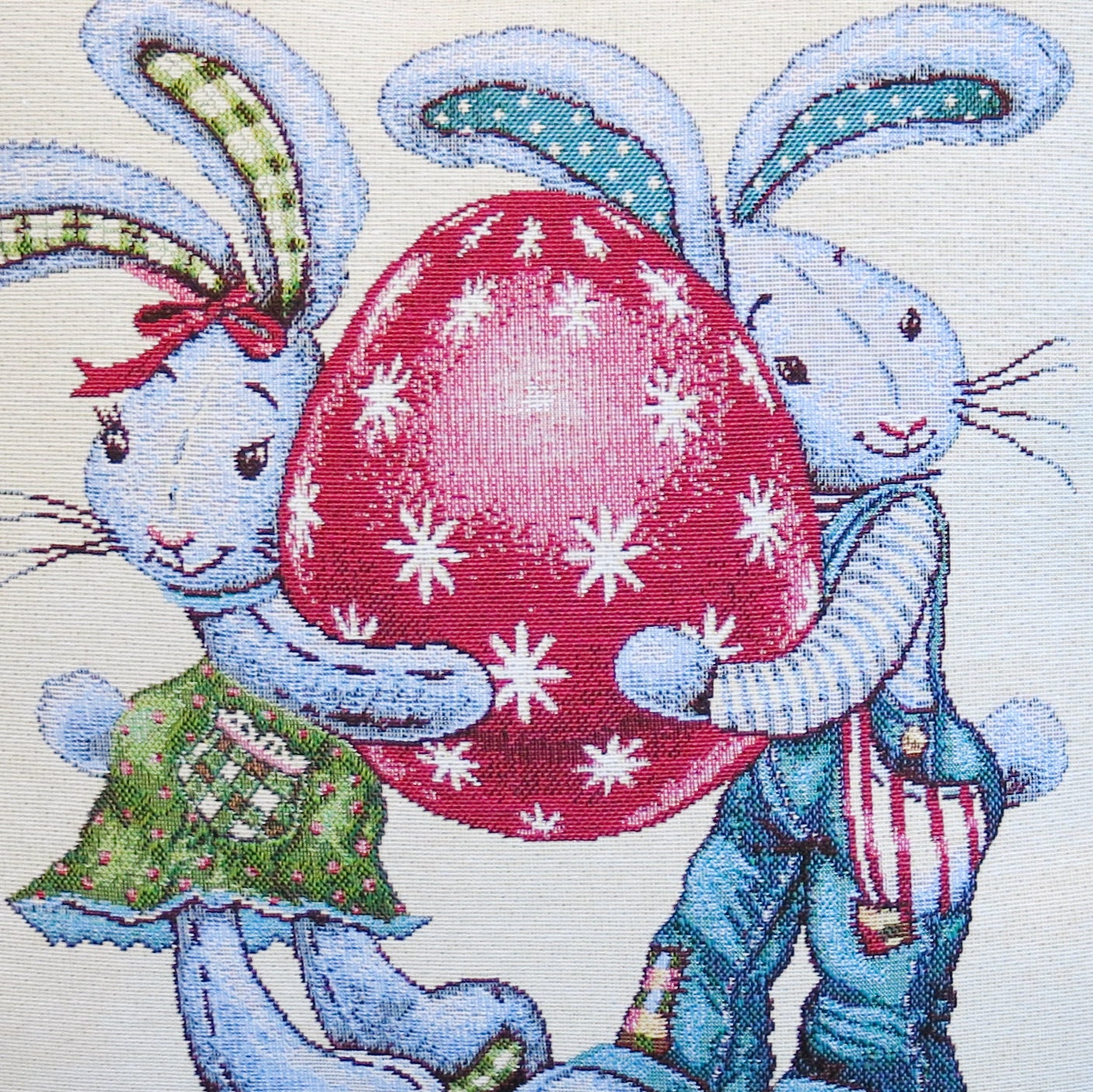 Easter Table Topper Block Print Table Cloth Centerpieces Tapestry ...
