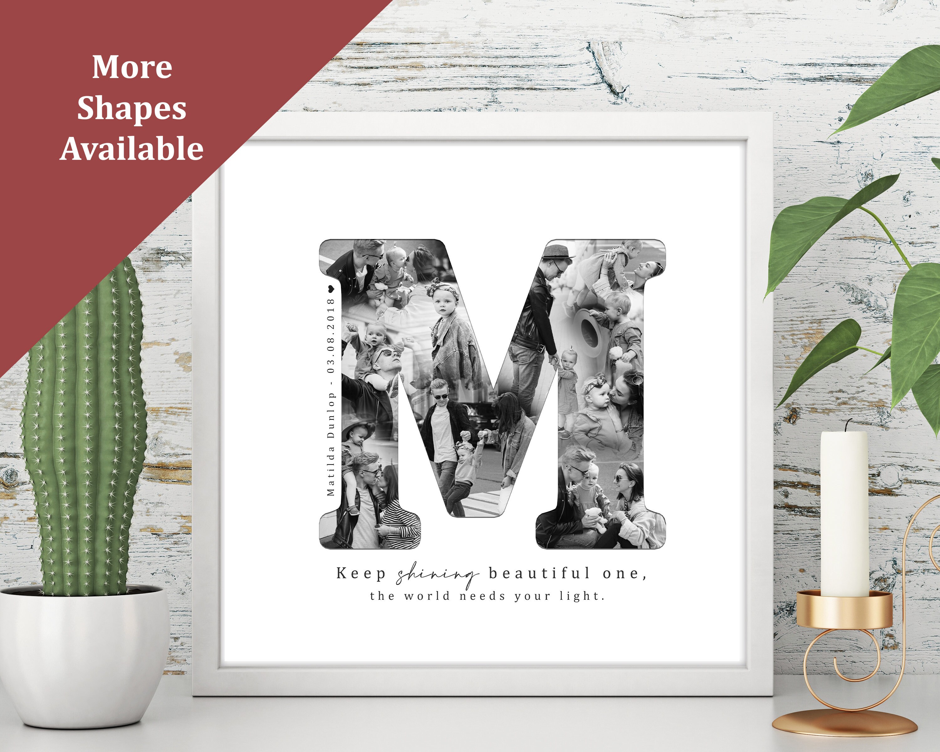 Letter Photo Collage Gift Gift for Girl Letter Picture - Etsy UK