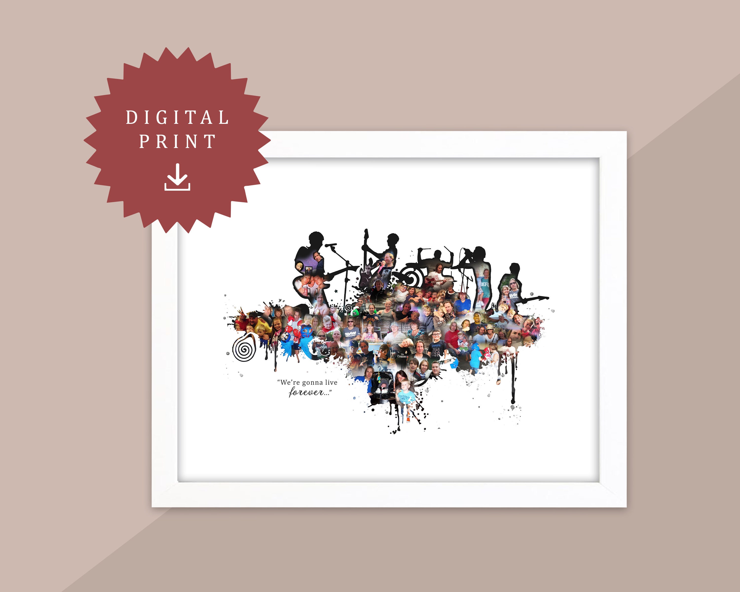 Rock Photo Collage Rock Music Personalised Picture Rock - Etsy