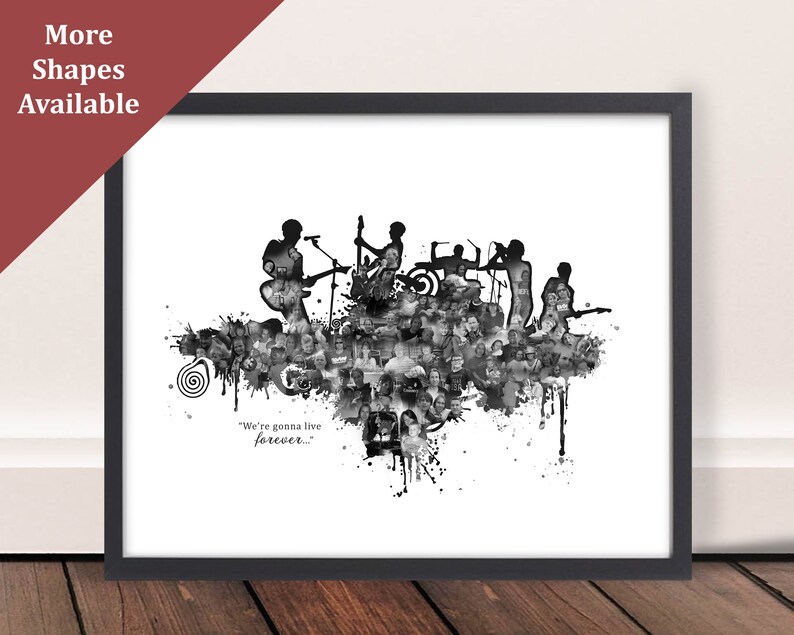 Rock Photo Collage Rock Music Personalised Picture Rock | Etsy