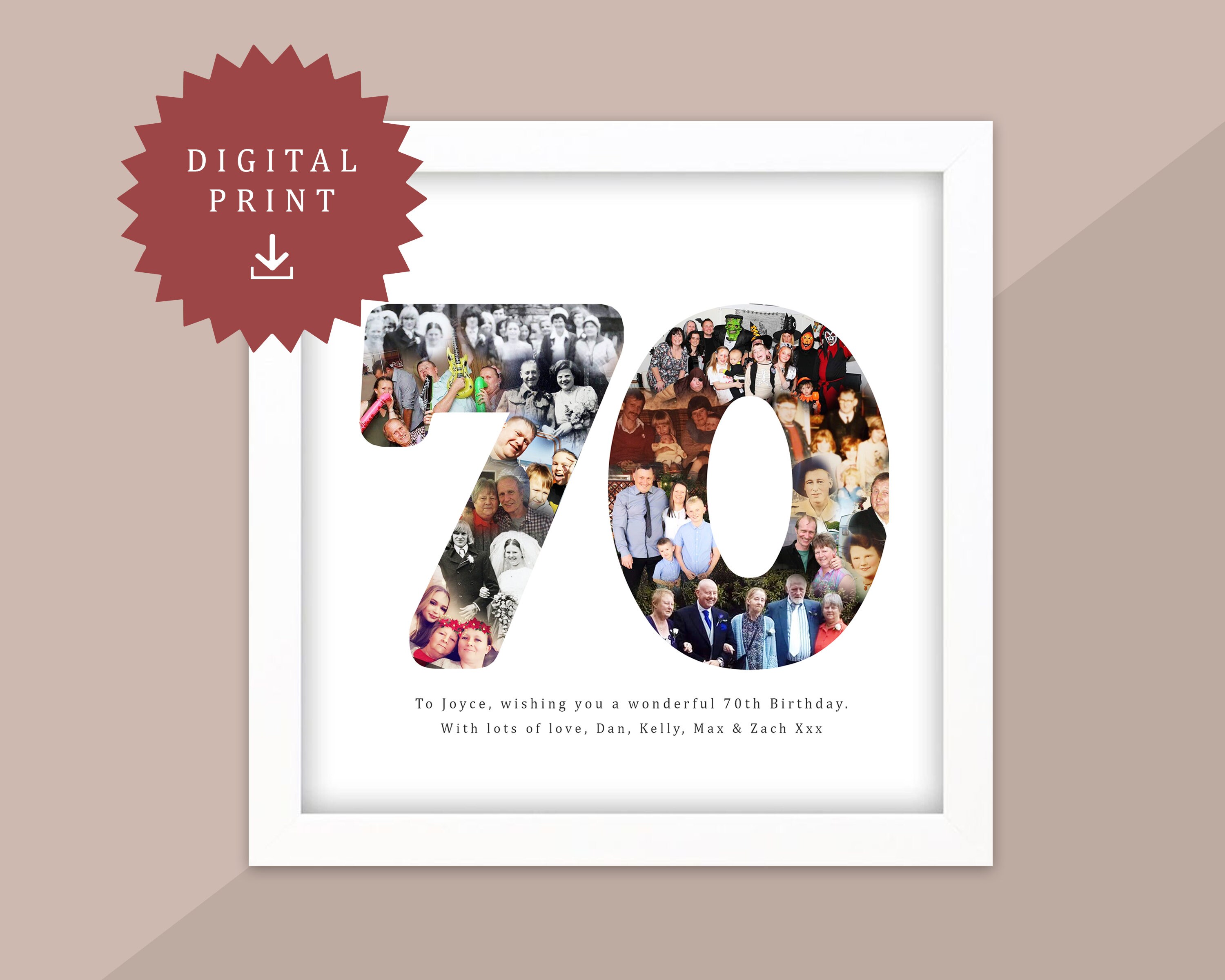 70th Day Shadow Box - Etsy