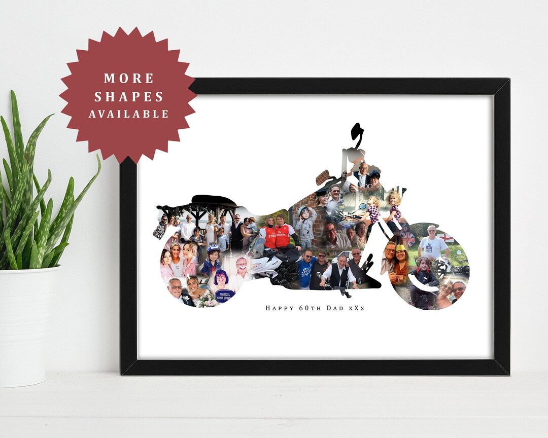 Triumph Gift, Triumph Photo Collage, Motorbike Gift for Him, Motorbike ...