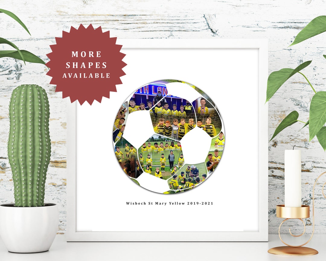 Football Photo Collage, Football Personalised Gift, Personalised ...
